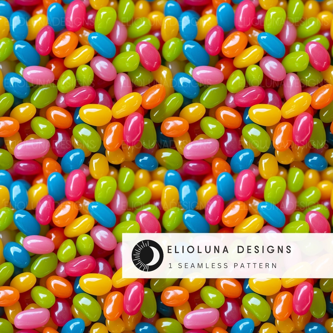 Jelly Beans Pattern Digital Design Jelly Beans 3D Seamless Pattern ...