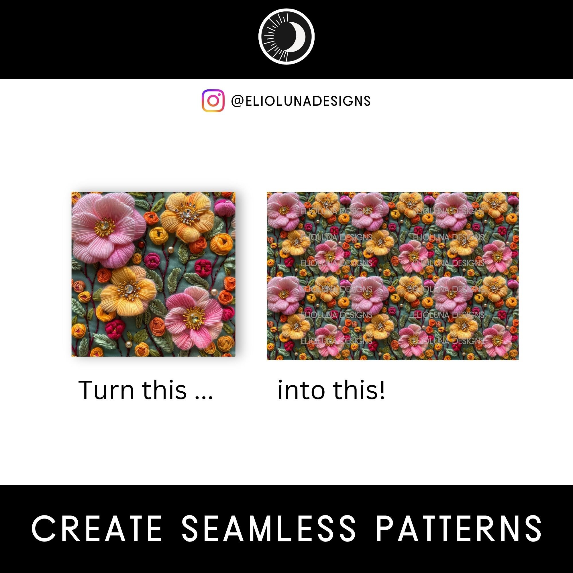 Floral Pattern Digital Paper 3D Spring Floral Pattern Seamless Digital ...