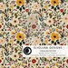 Boho Fall Florals Faux Embroidery Seamless Pattern 3D Floral Digital ...