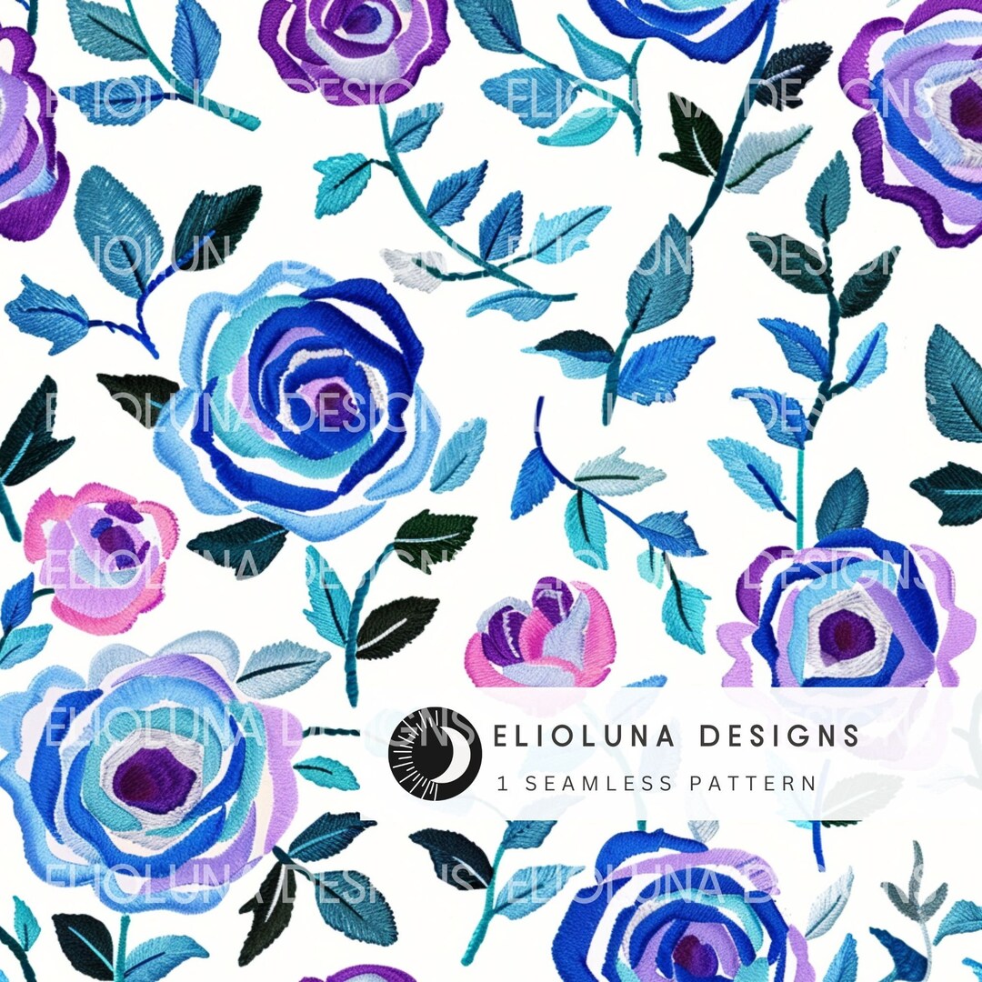 Blue Floral Pattern Flowers Seamless Dainty Floral Pattern Girly Floral ...