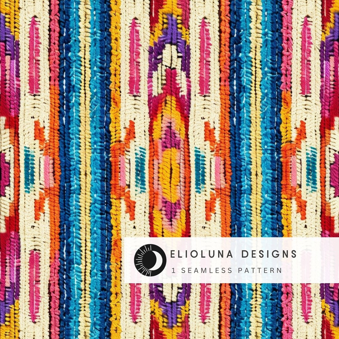 Woven Serape Pattern Mexican Serape Seamless Cinco De Mayo Digital ...