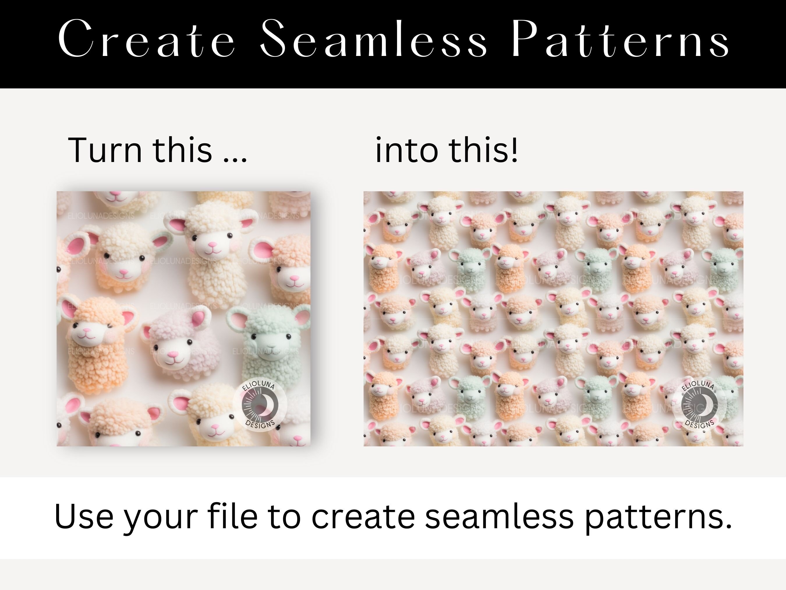 Lamb Digital Paper Sheep Digital Paper Easter Digital Paper Cute Animal ...