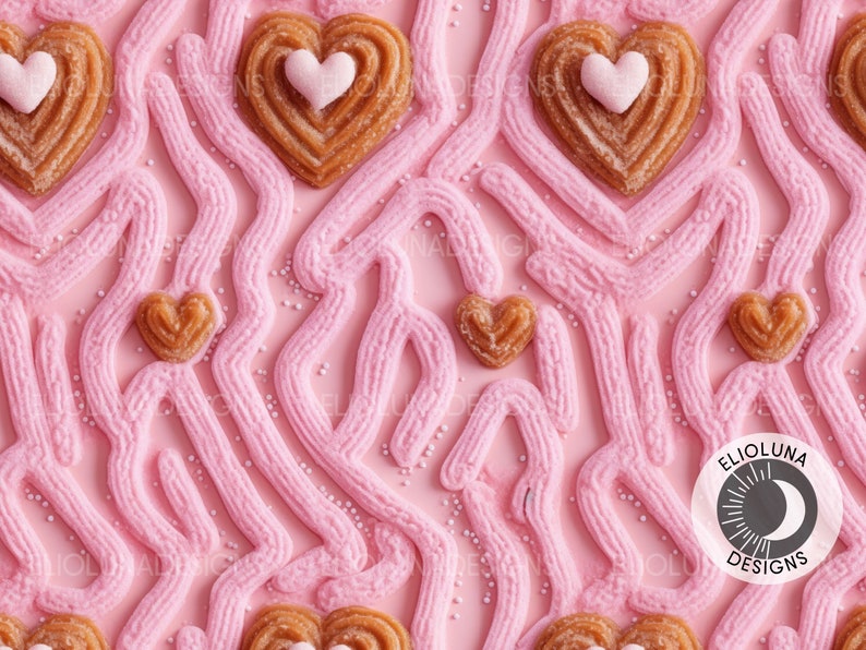 Churro Digital Paper Churros Seamless Pattern Mexican Pan Dulce Digital ...