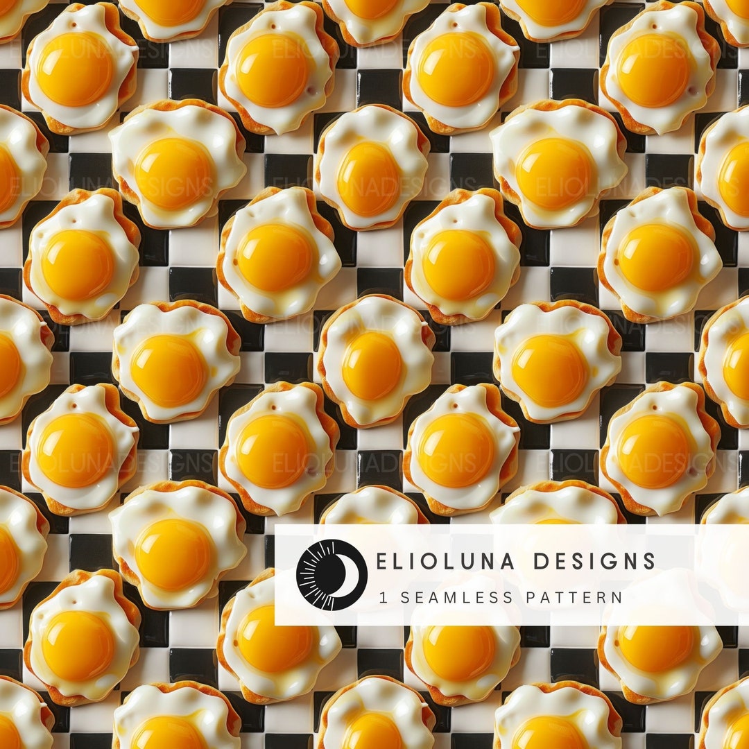 Retro Egg Yolk Pattern Digital Knitted 3D Egg Seamless Pattern Digital ...