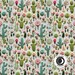 Cactus Floral Pattern Digital Paper Embroidered Western Pattern ...