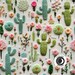 Cactus Floral Pattern Digital Paper Embroidered Western Pattern ...