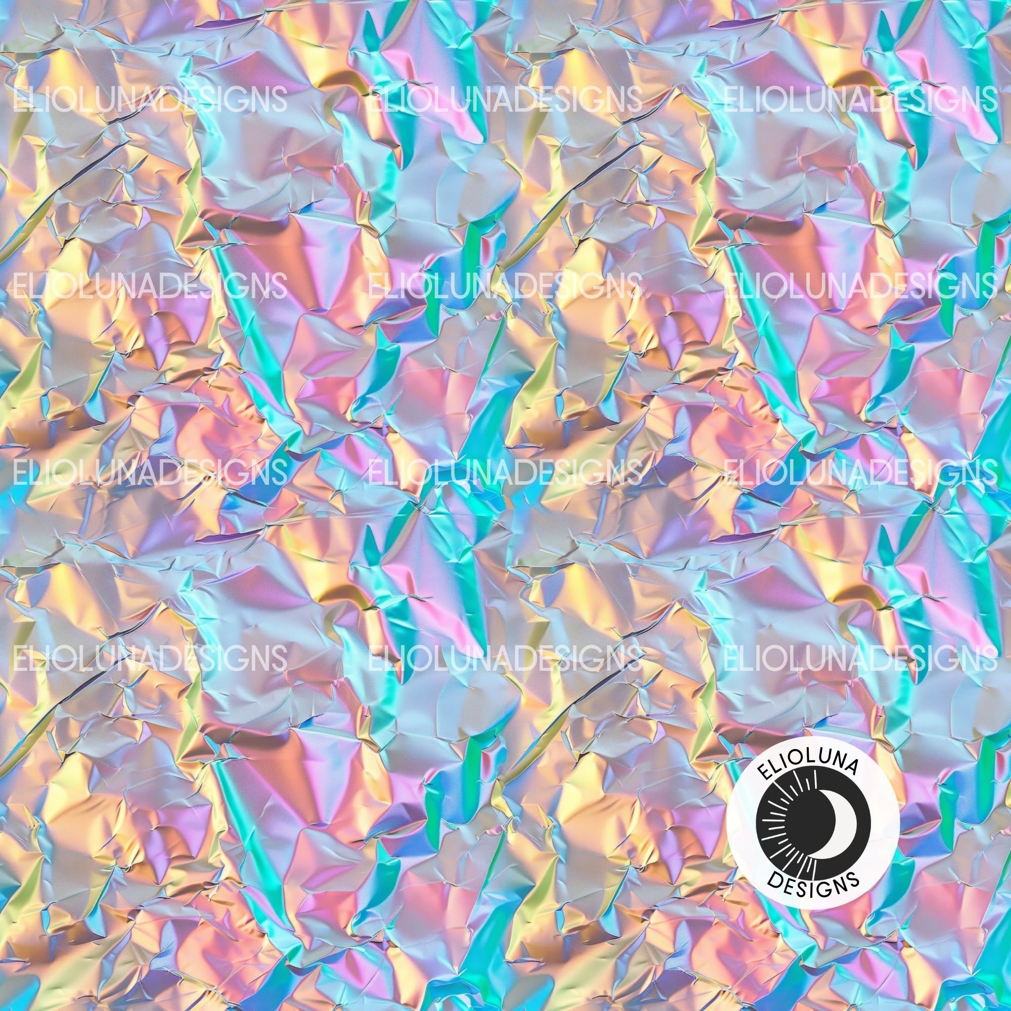 Holographic Seamless Texture Digital Paper Seamless Iridescent Texture ...