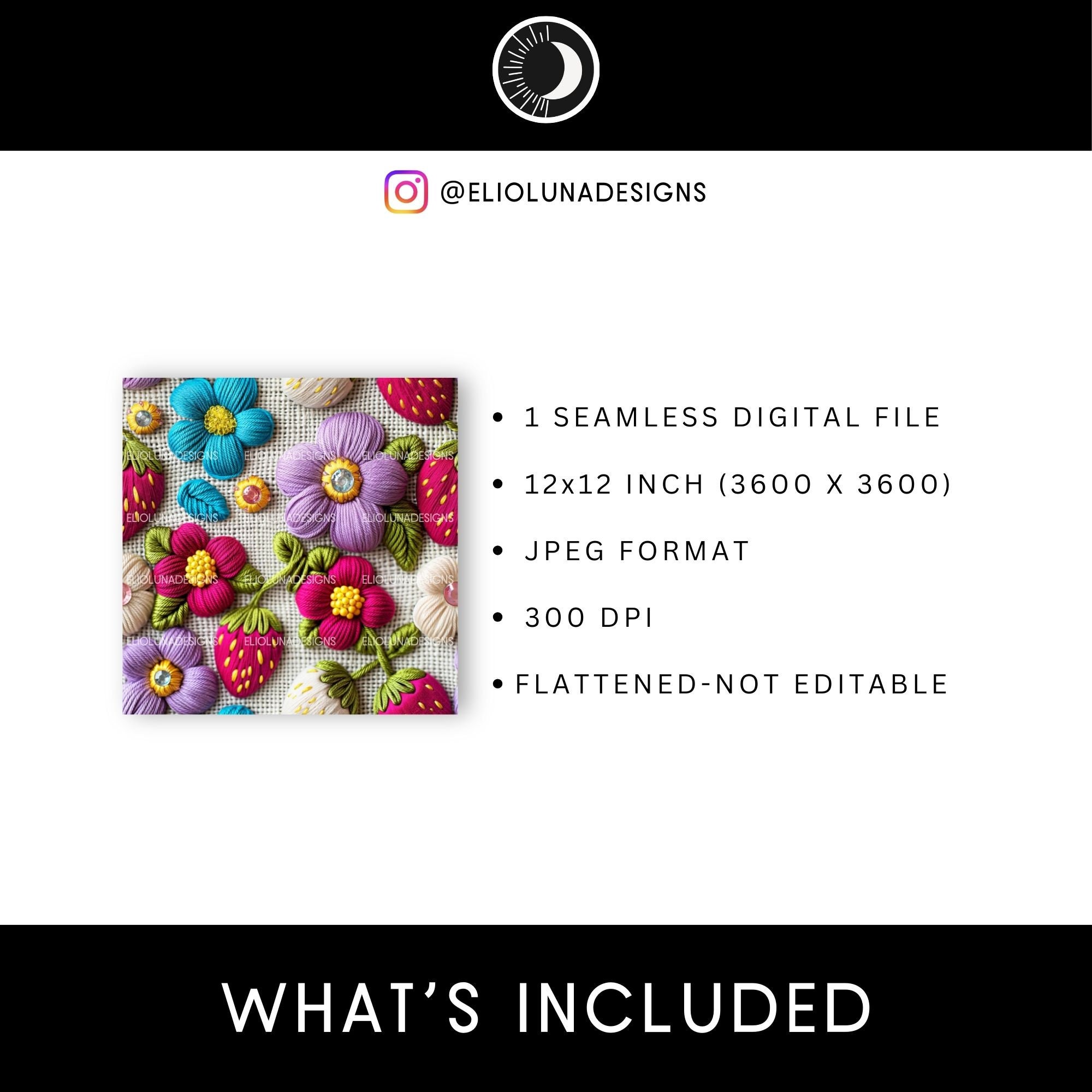 Floral Strawberry Pattern Digital Paper Strawberry Pattern Seamless ...