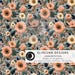 Boho Florals Faux Embroidery Seamless Pattern 3D Floral Digital Paper ...