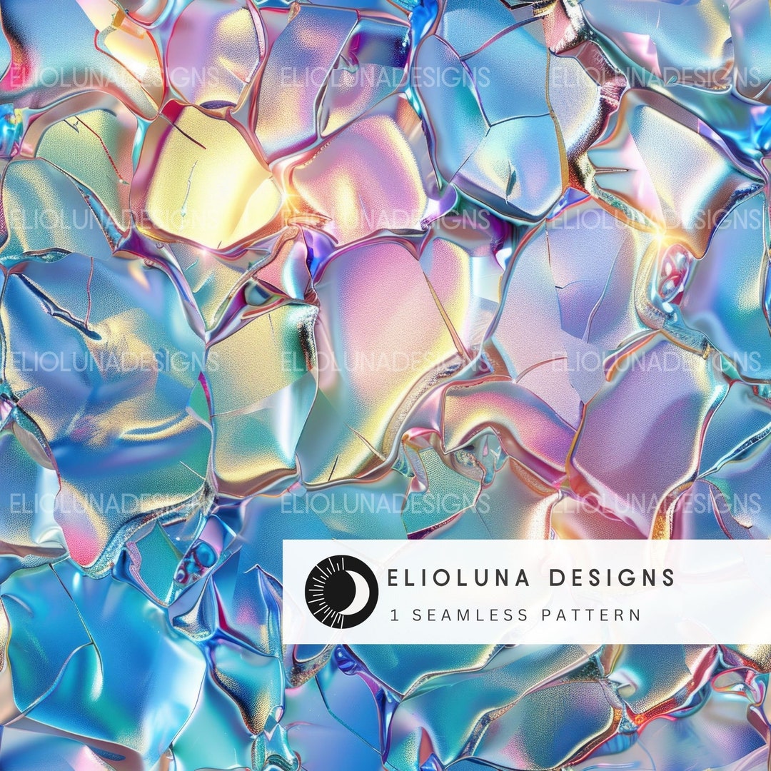 Holographic Seamless Texture Digital Paper Seamless Iridescent Texture ...