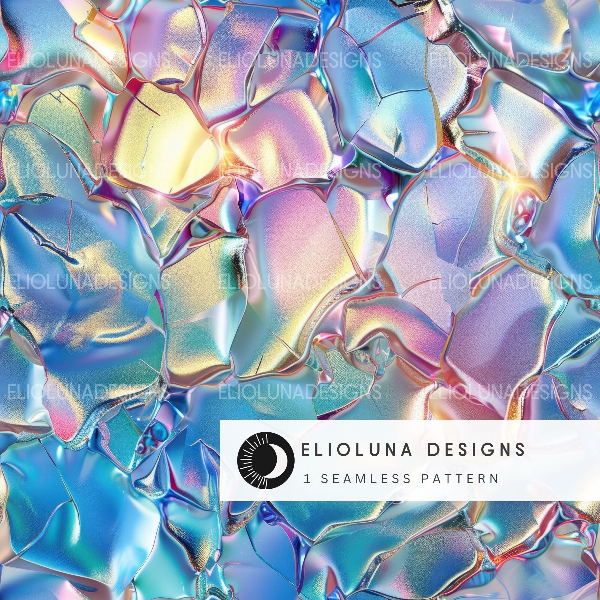 Holographic Seamless Texture Digital Paper Seamless Iridescent Texture ...