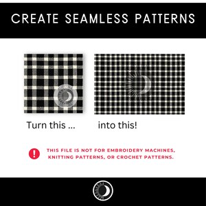Checkered Seamless Repeating Pattern Black and White Plaid Digital ...