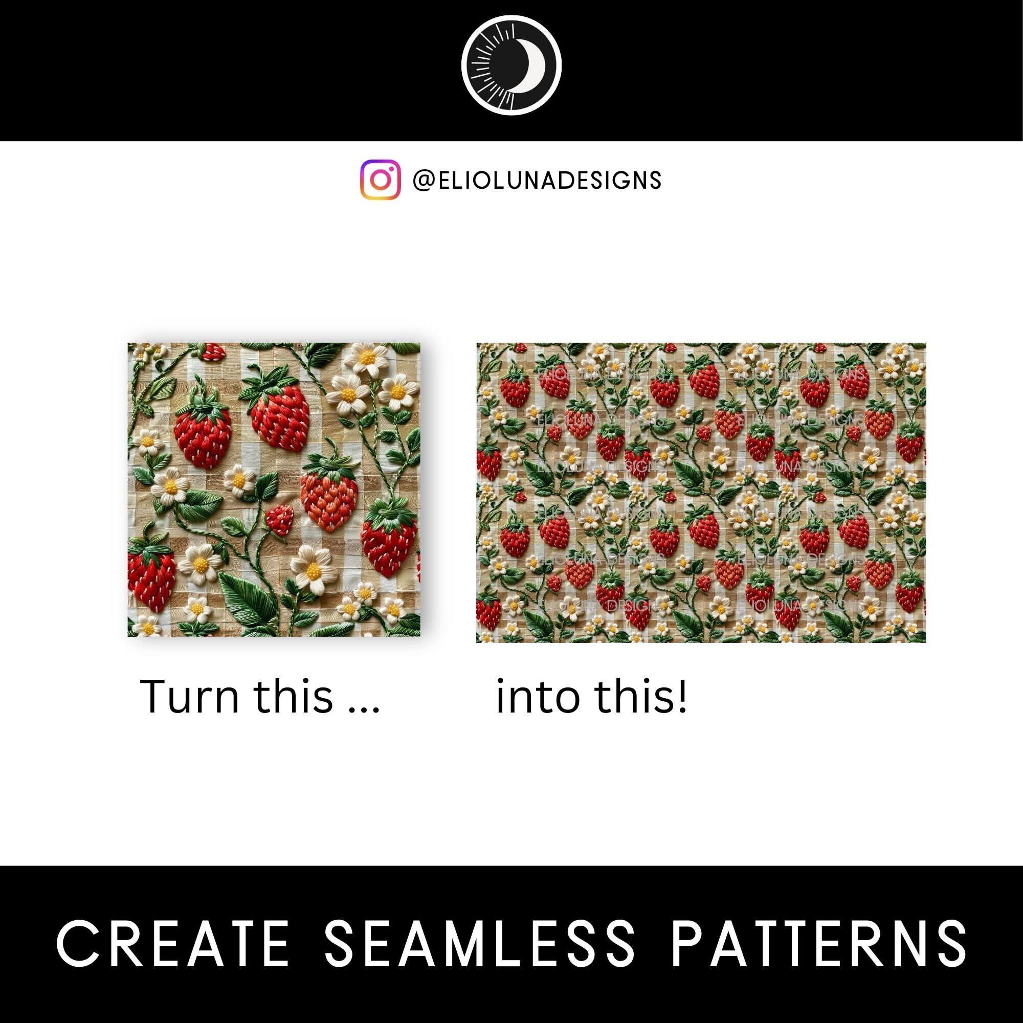 Vintage Strawberry Pattern Digital Paper Strawberry Pattern Seamless ...