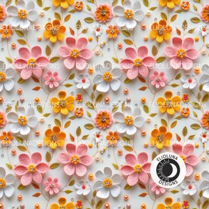 Floral Pattern Digital 3D Summer Floral Seamless Pattern Digital Summer ...