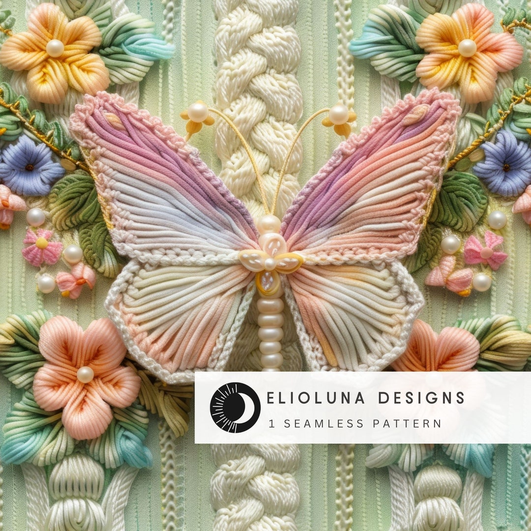 Butterfly Pattern Digital Paper 3D Butterfly Pattern Seamless ...
