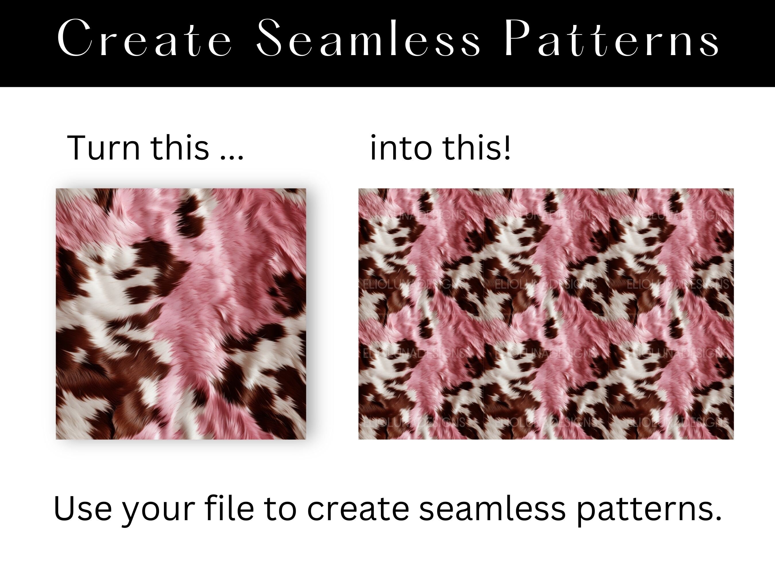 Cow Print Seamless Cowhide Digital Paper Cow Print Pattern Western ...