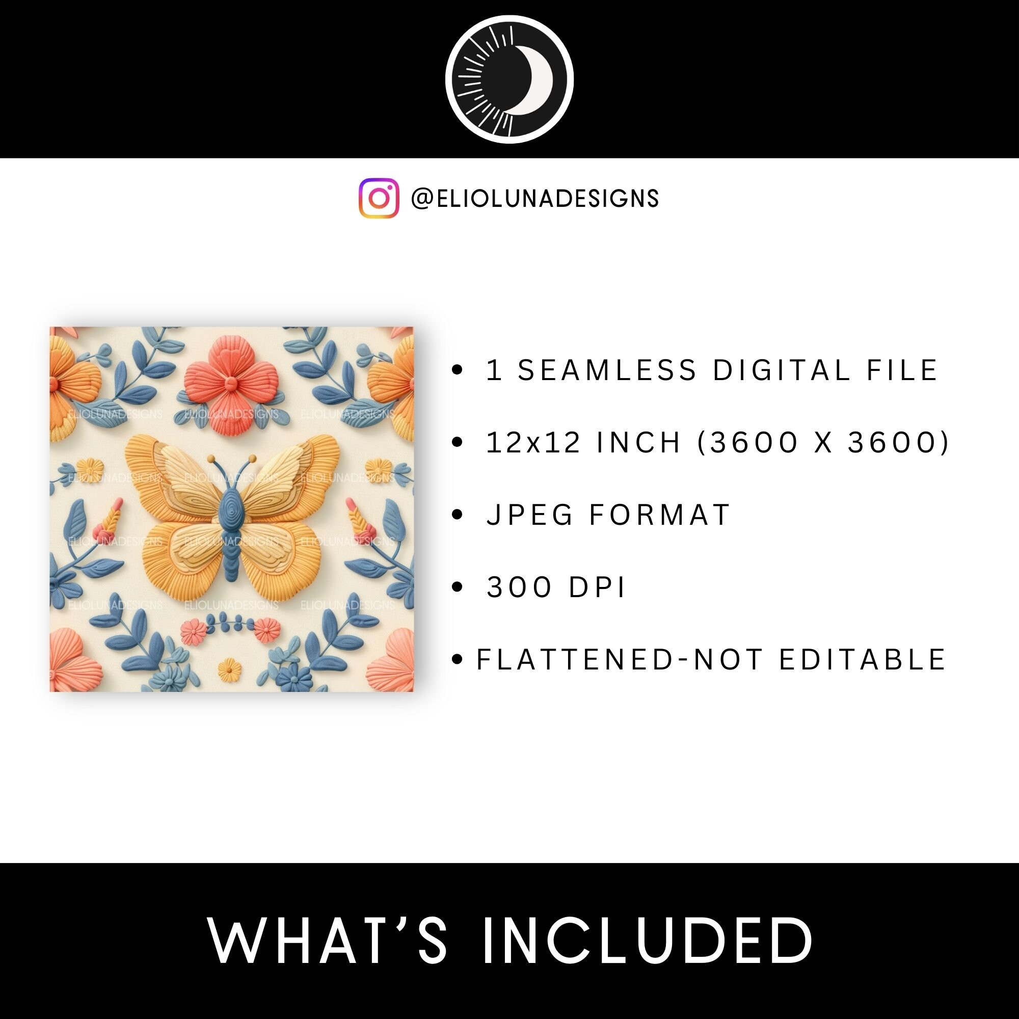 Butterfly Pattern Digital Paper 3D Butterfly Pattern Seamless ...