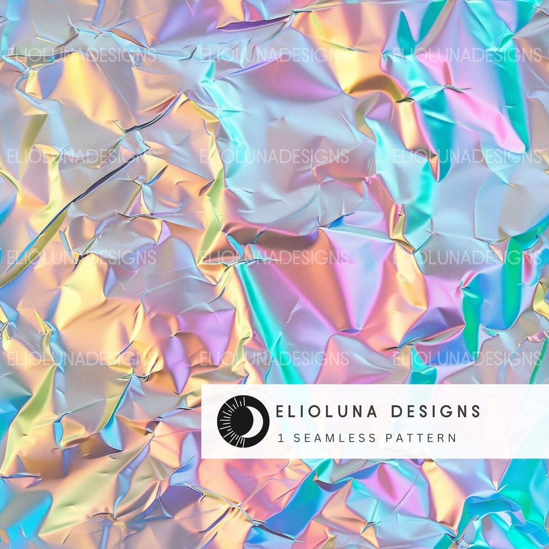 Holographic Seamless Texture Digital Paper Seamless Iridescent Texture ...