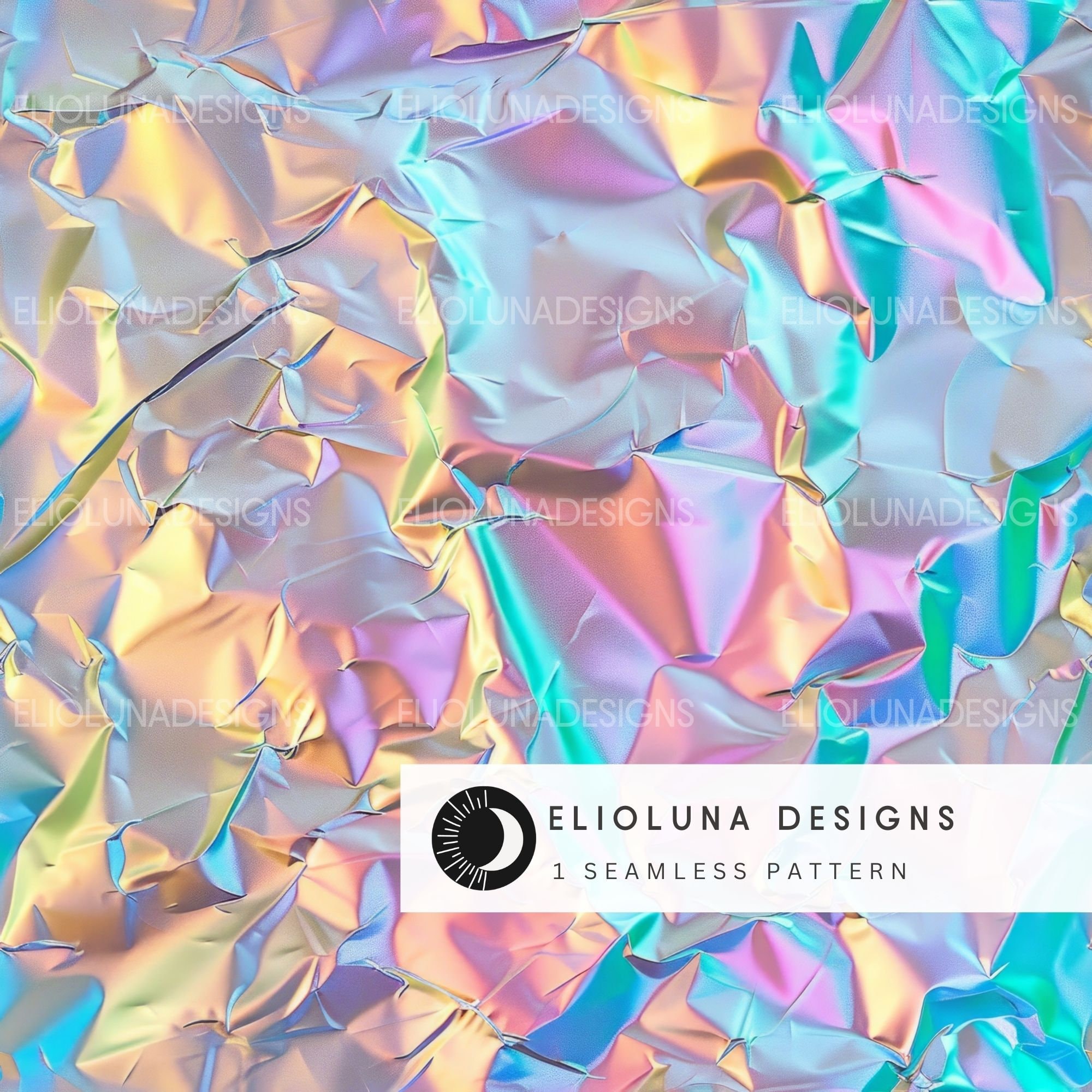 Holographic Seamless Texture Digital Paper Seamless Iridescent Texture ...