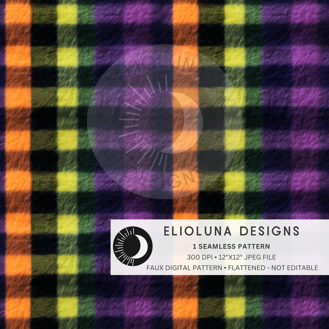 Fall Plaid Seamless Repeating Pattern Retro Fall Autumn Plaid Digital ...