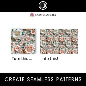 Boho Floral Pattern Digital Paper Faux Embroidery Boho Floral Pattern ...