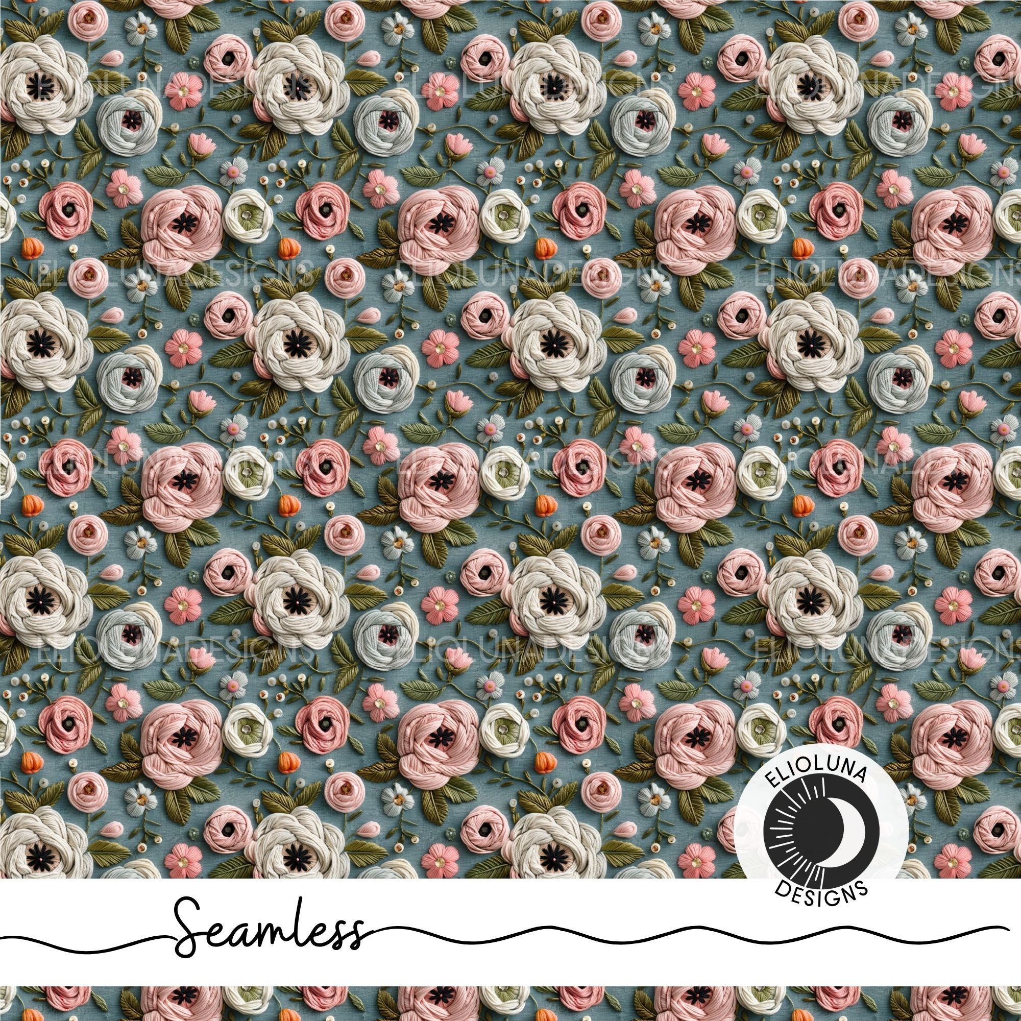 Boho Fall Florals Pattern Digital Paper Fall Floral Pattern Seamless ...