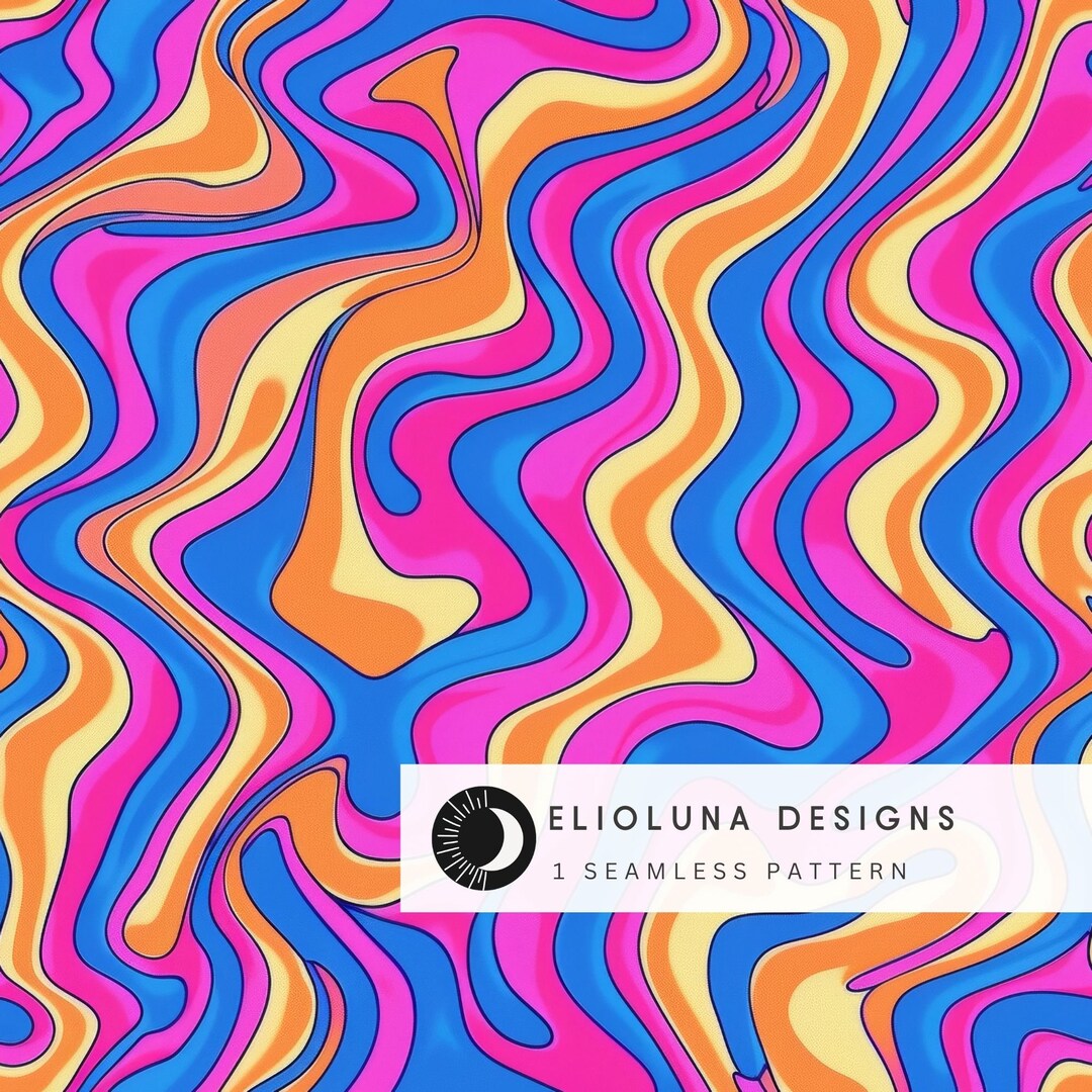 Groovy Seamless Pattern Retro Seamless Wavy Pattern Retro Groovy ...