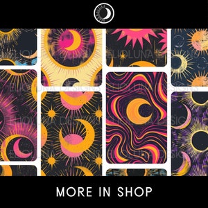 Solar Eclipse Pattern Moon Seamless Celestial Digital Paper Sun and ...