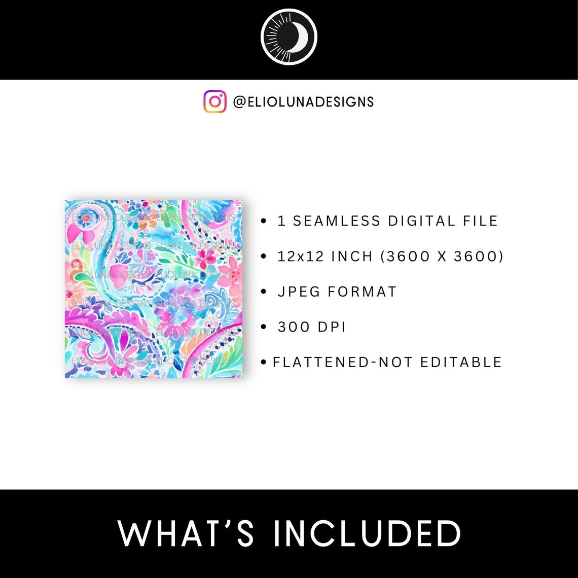 Paisley Pattern Floral Seamless Painted Abstract Watercolor Preppy ...