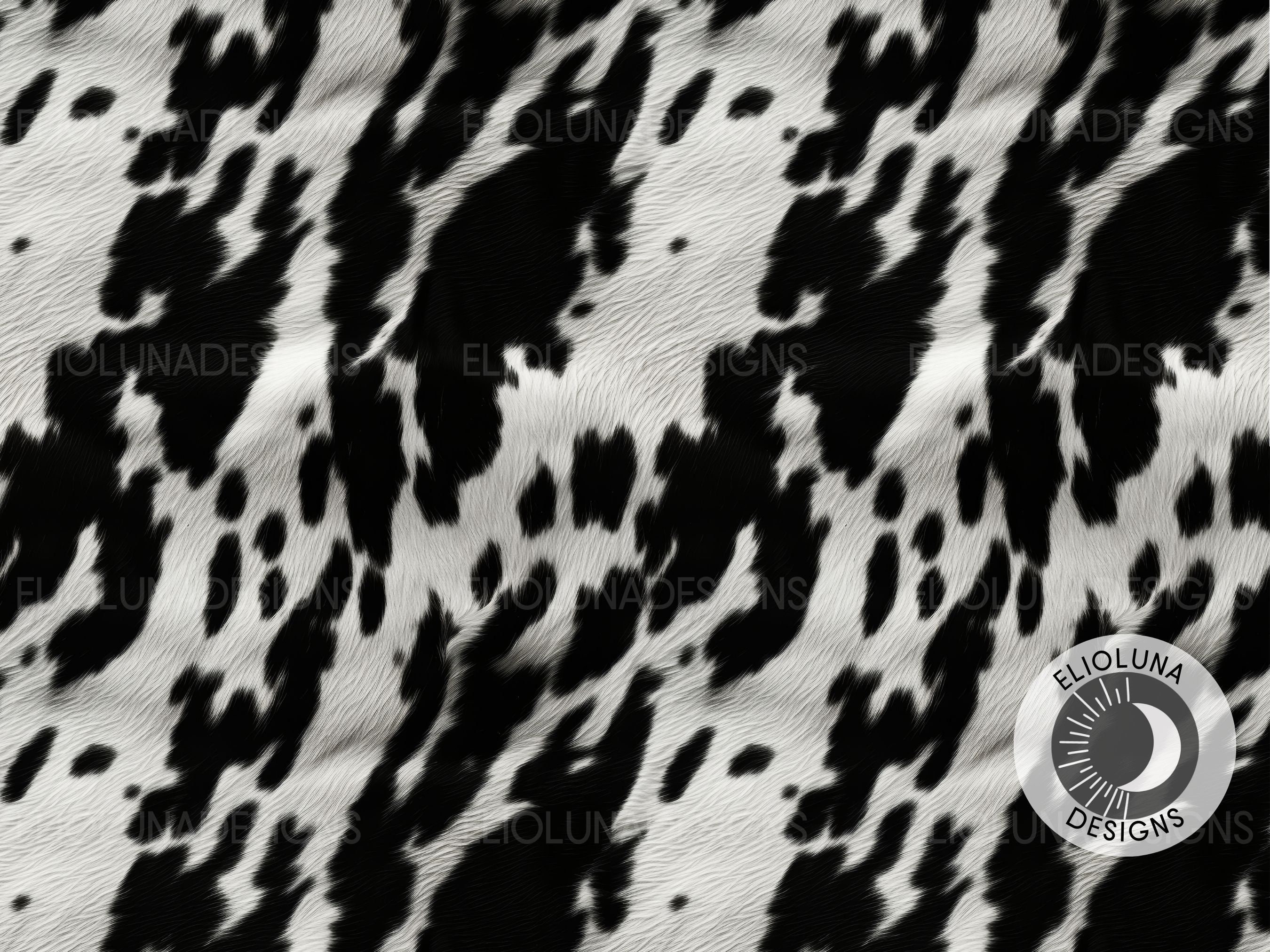 Cow Print Seamless Cowhide Digital Paper Cow Print Pattern Western ...