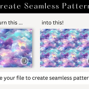 Digital Paper Clouds Seamless Pattern Sky Background 3D Rainbow Digital ...