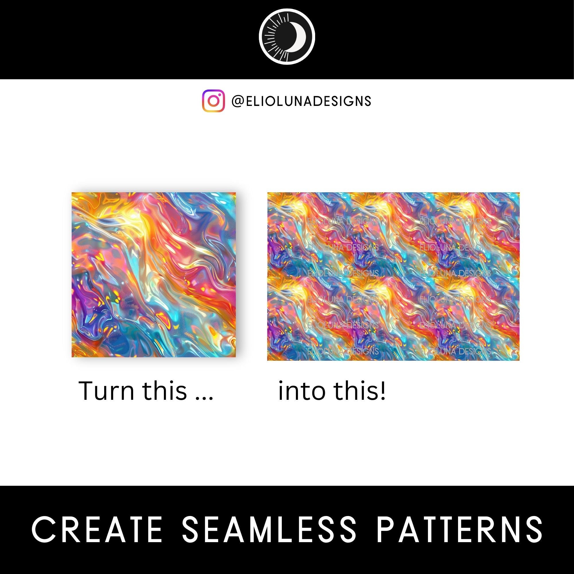 Rainbow Seamless Texture Digital Paper Seamless Iridescent Texture ...