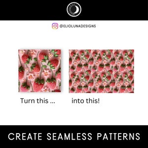 Strawberry Pattern Digital Paper 3D Felt Strawberry Pattern Seamless ...