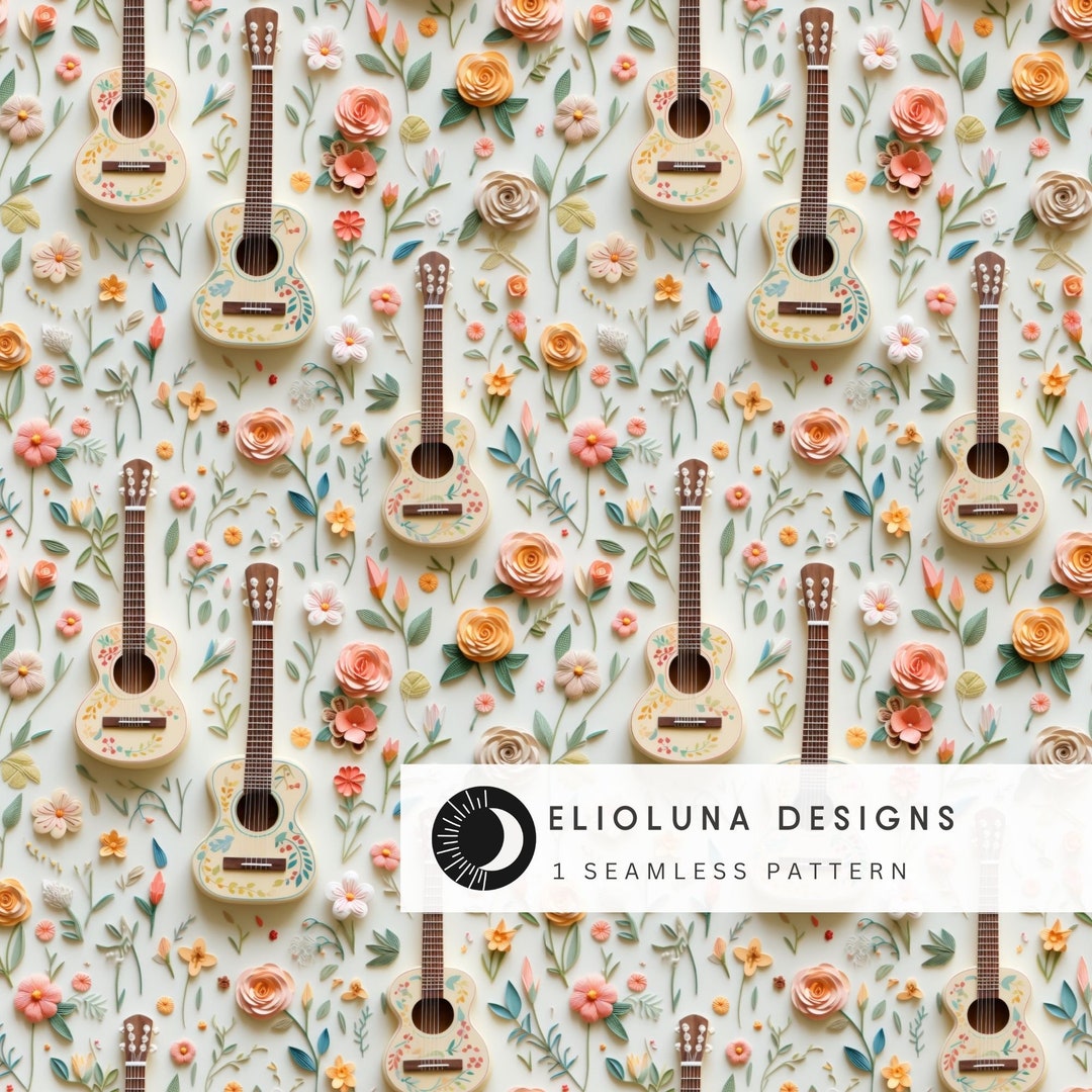 Spring Floral Pattern Digital Paper Embroidered Floral Pattern Seamless ...