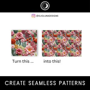 Cactus Floral Pattern Digital Paper Embroidered Western Pattern ...