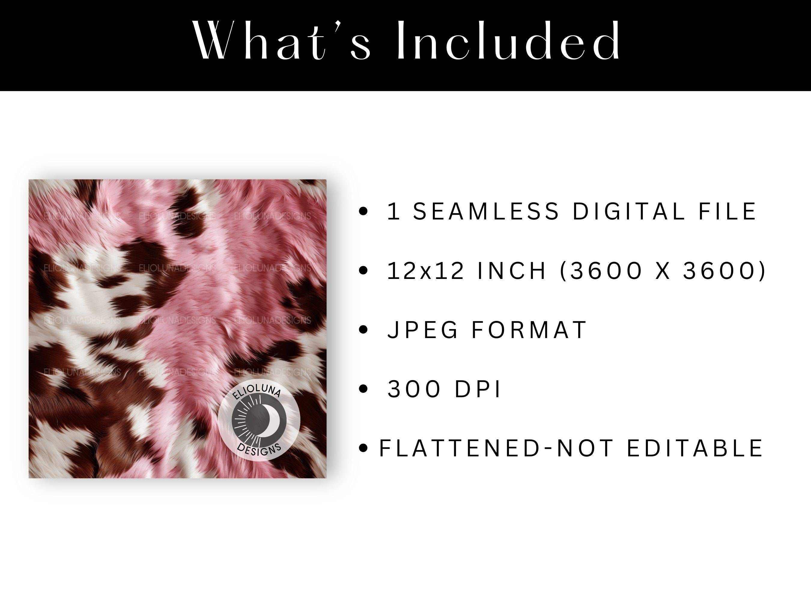 Cow Print Seamless Cowhide Digital Paper Cow Print Pattern Western ...