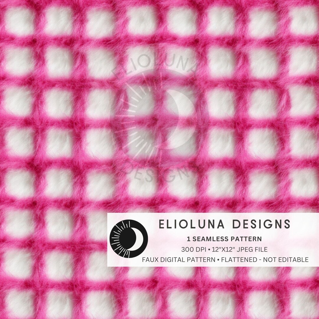 Pink and White Shaggy Rug Seamless Pattern Textured Seamless Digital ...