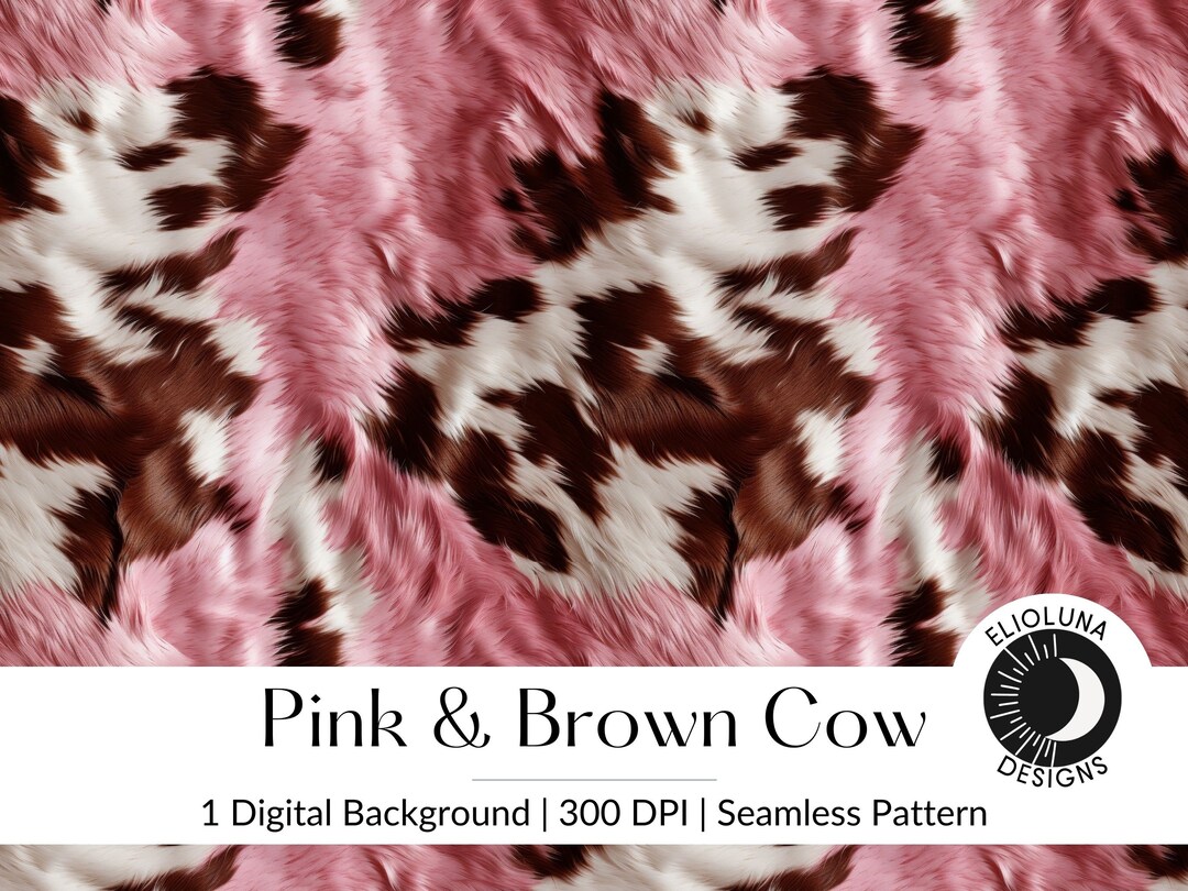 Cow Print Seamless Cowhide Digital Paper Cow Print Pattern Western ...