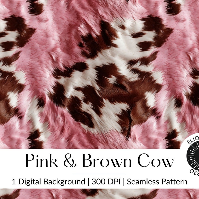 Pink Cow Print Fabric - Etsy