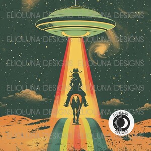 Space Cowgirl Pattern Cosmic Cowgirl Seamless Rainbow Pattern Alien ...