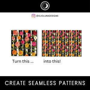 Summer Rose Faux Embroidered Digital File 3D Rose Pattern Seamless ...