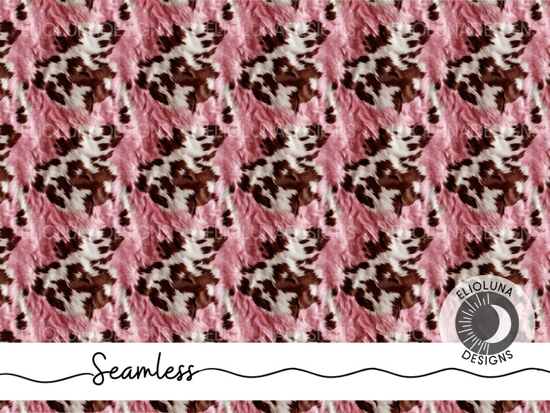 Cow Print Seamless Cowhide Digital Paper Cow Print Pattern Western ...
