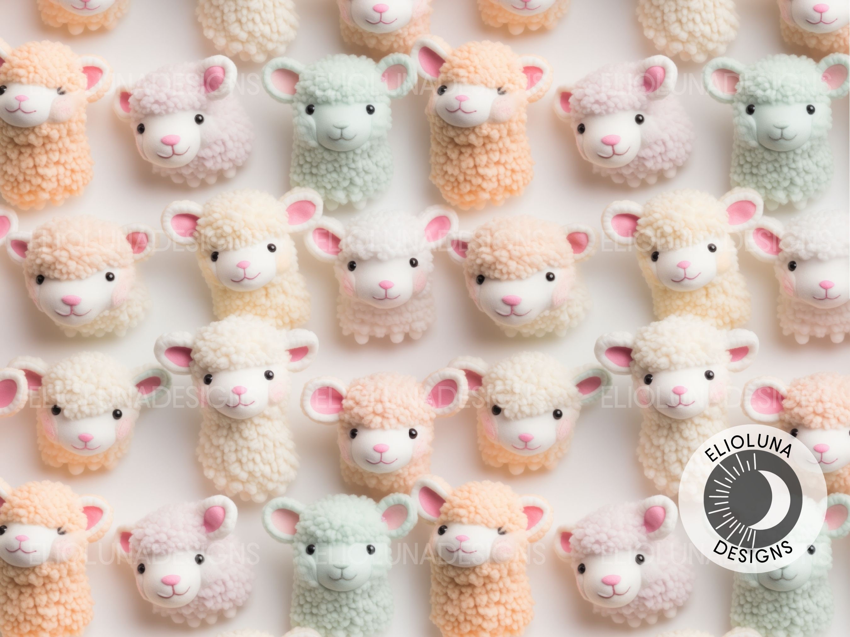 Lamb Digital Paper Sheep Digital Paper Easter Digital Paper Cute Animal ...