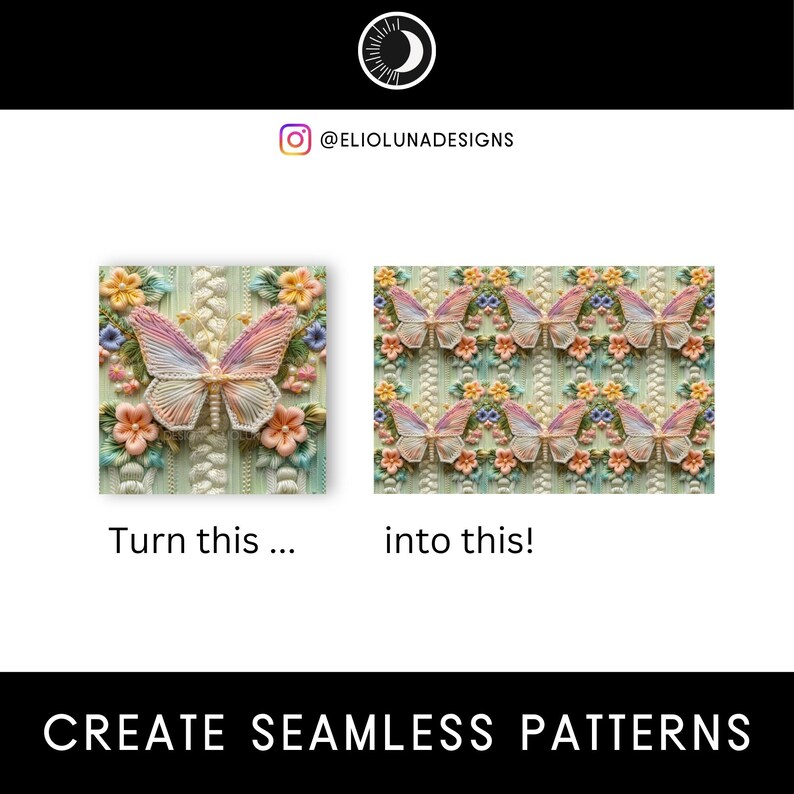 Butterfly Pattern Digital Paper 3D Butterfly Pattern Seamless ...