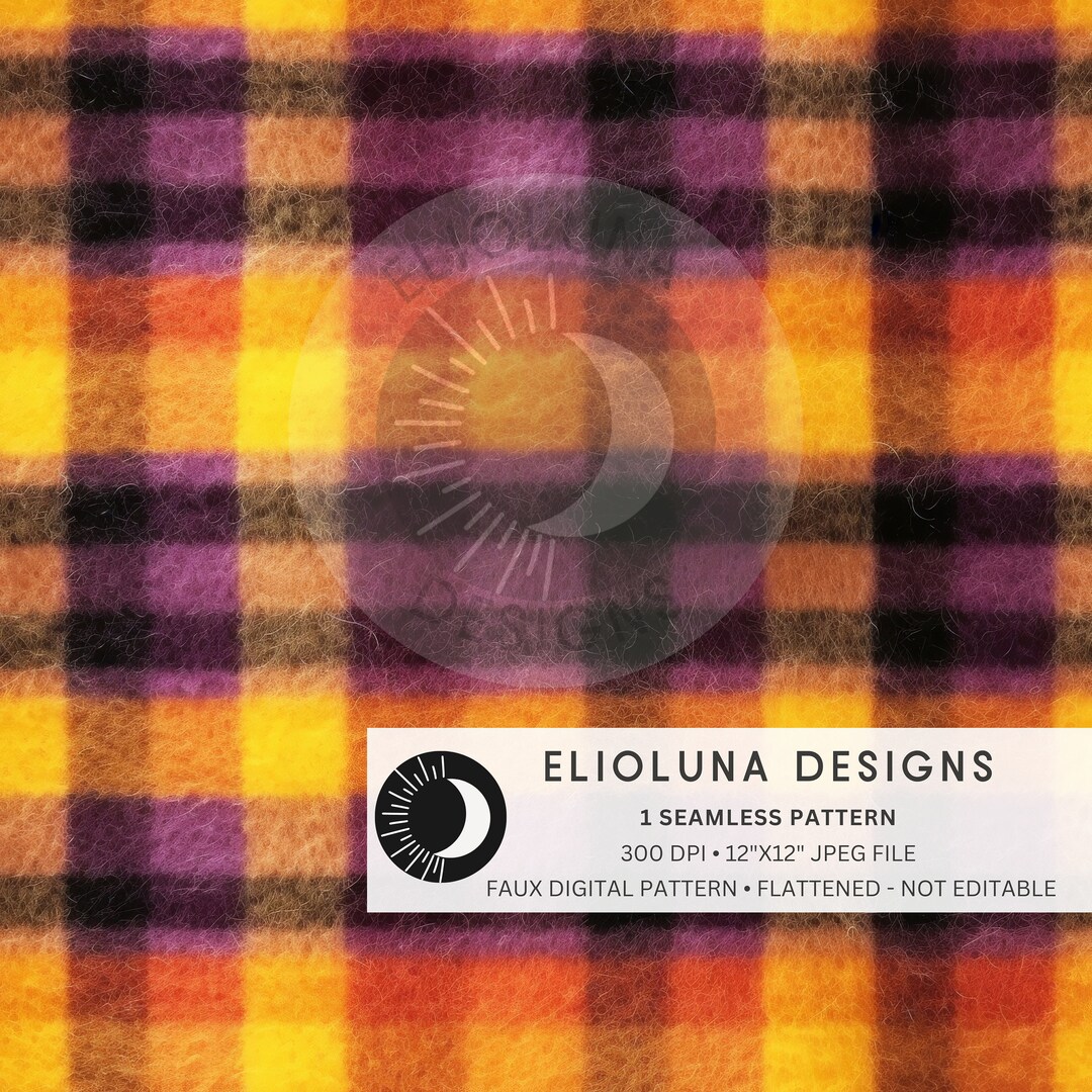 Fall Plaid Seamless Repeating Pattern Retro Fall Autumn Plaid Digital ...