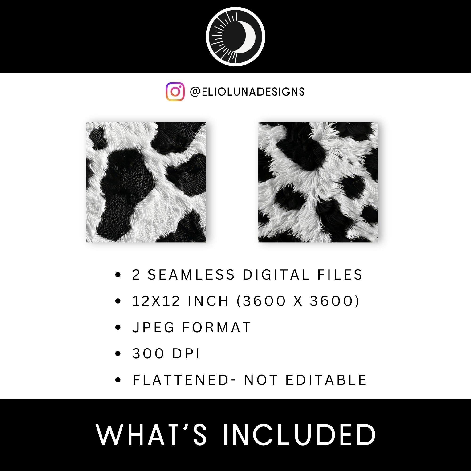 Cow Print Seamless Pattern Cow Embroidery Pattern Cow Digital Paper ...