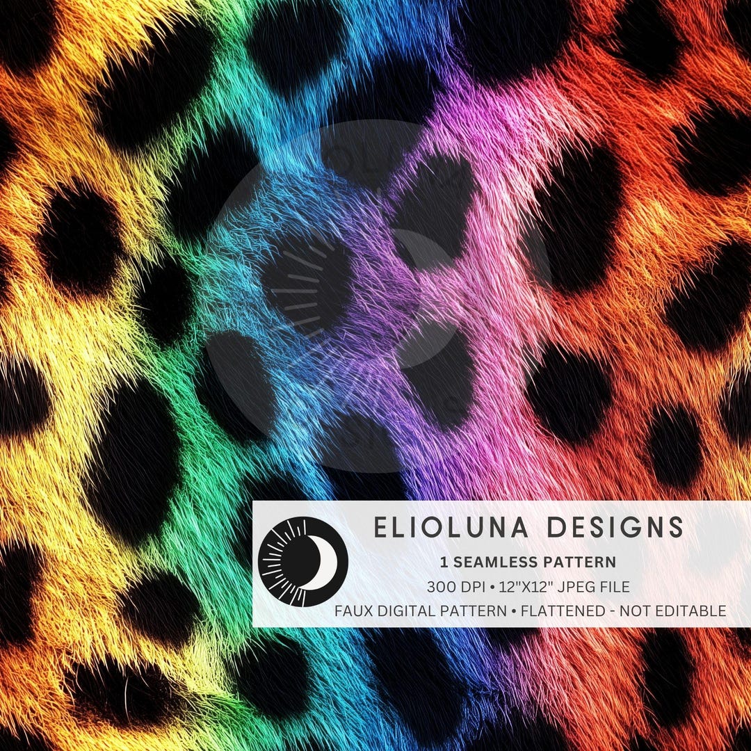 Rainbow Leopard Print Seamless Pattern Animal Print Pattern Seamless ...