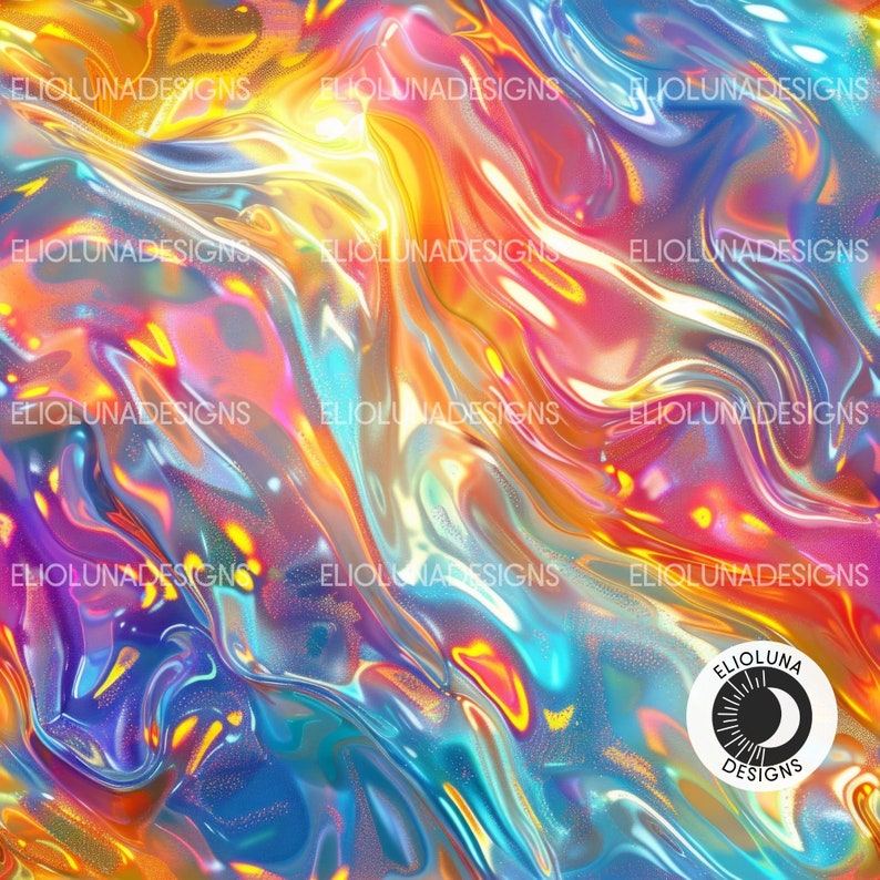 Rainbow Seamless Texture Digital Paper Seamless Iridescent Texture ...