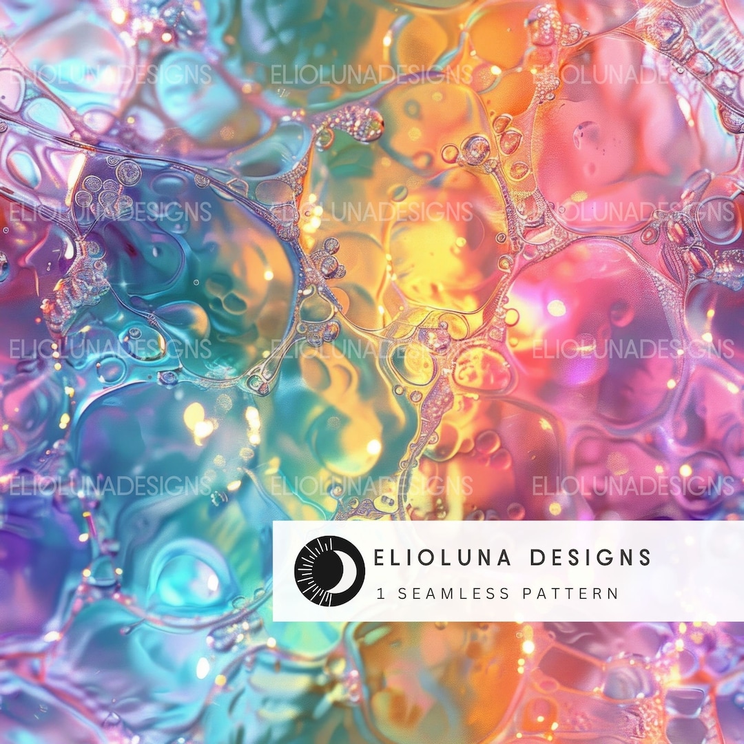 Soap Bubbles Seamless Digital Paper Soapy Texture Seamless Rainbow ...