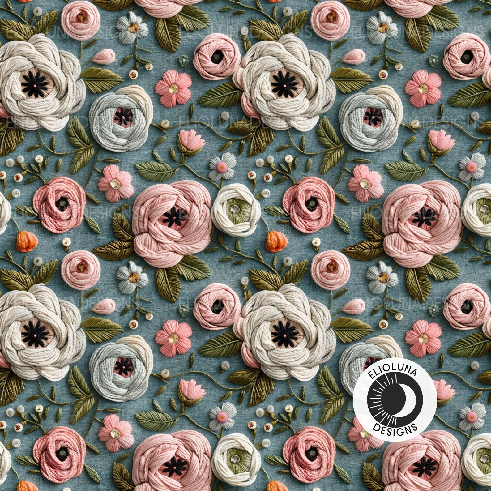 Boho Fall Florals Pattern Digital Paper Fall Floral Pattern Seamless ...